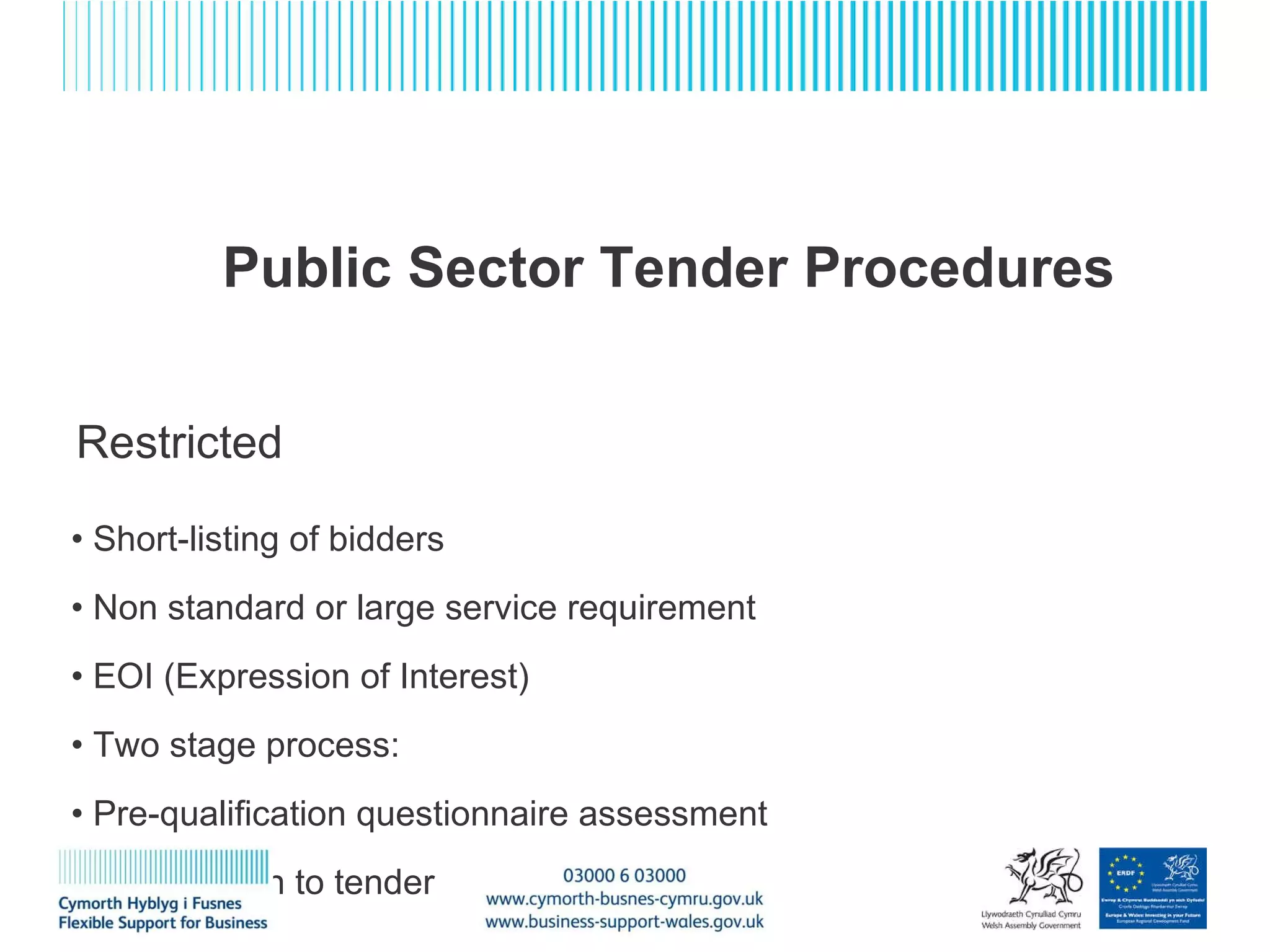 How to tender. The basics. | PPT