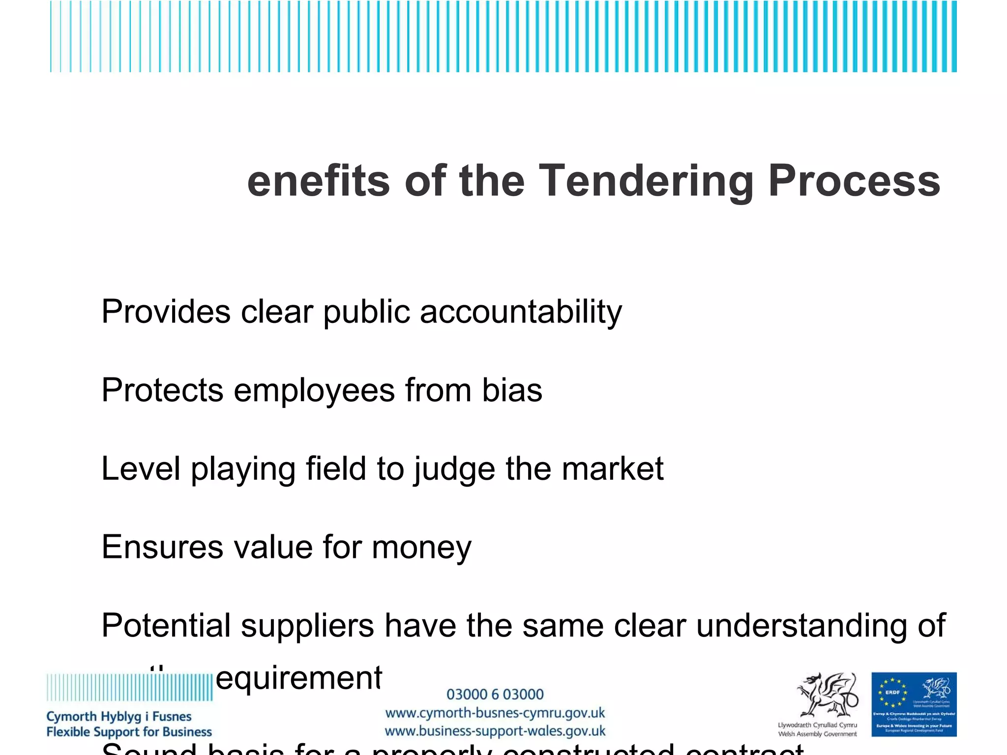 How to tender. The basics. | PPT