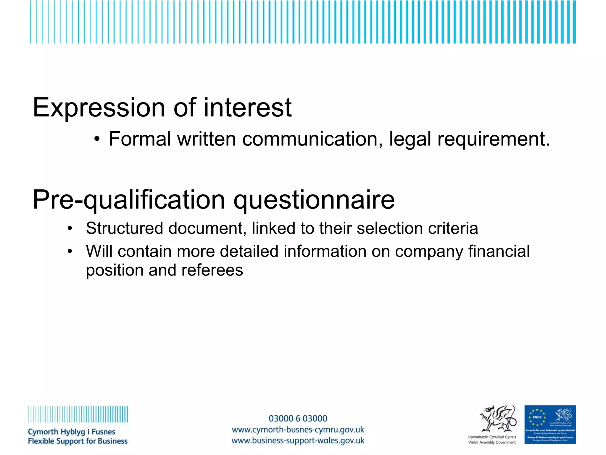 How to tender. The basics. | PPT