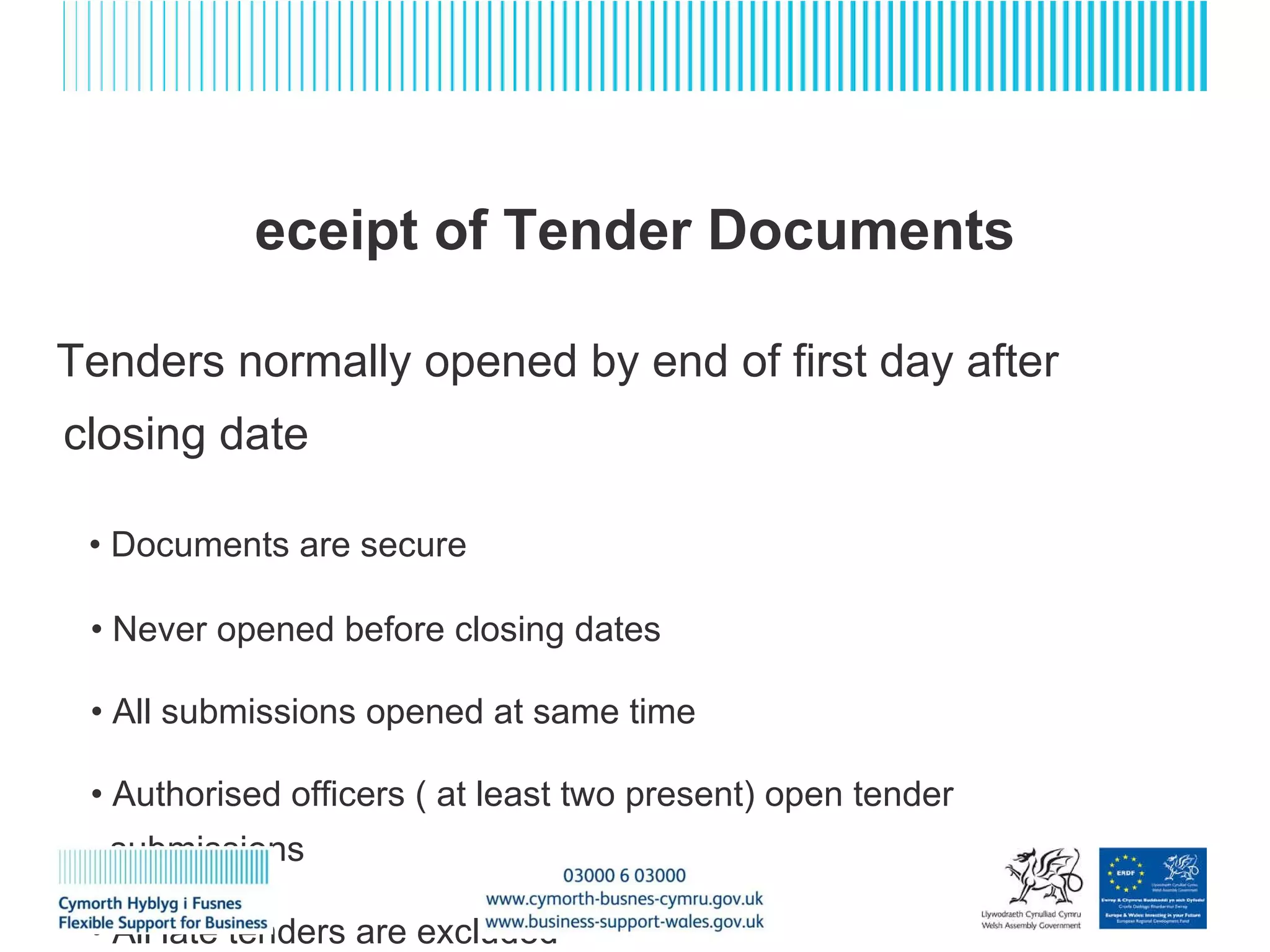 How to tender. The basics. | PPT