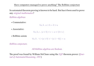 Sean Holden (University of Cambridge) - Proving Theorems_ Still A Major ...