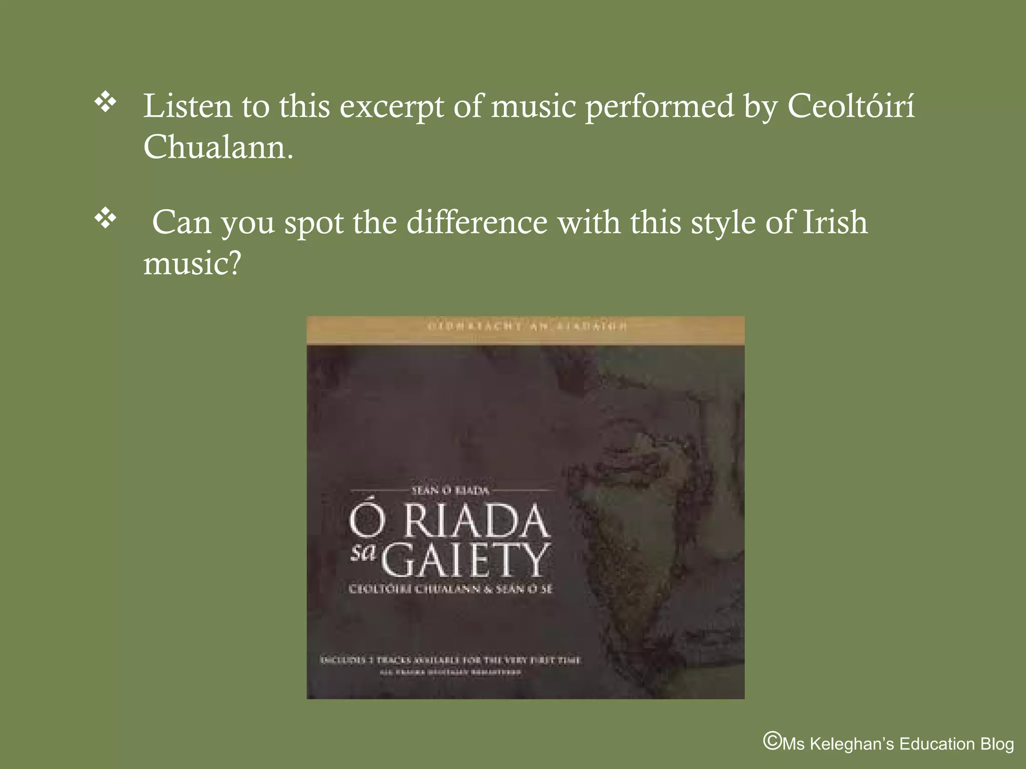 Irish Composers: Sean O'Riada | PPT