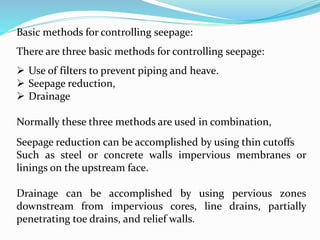 Seapage control | PPTX