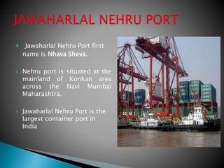 Sea ports in india | PPTX