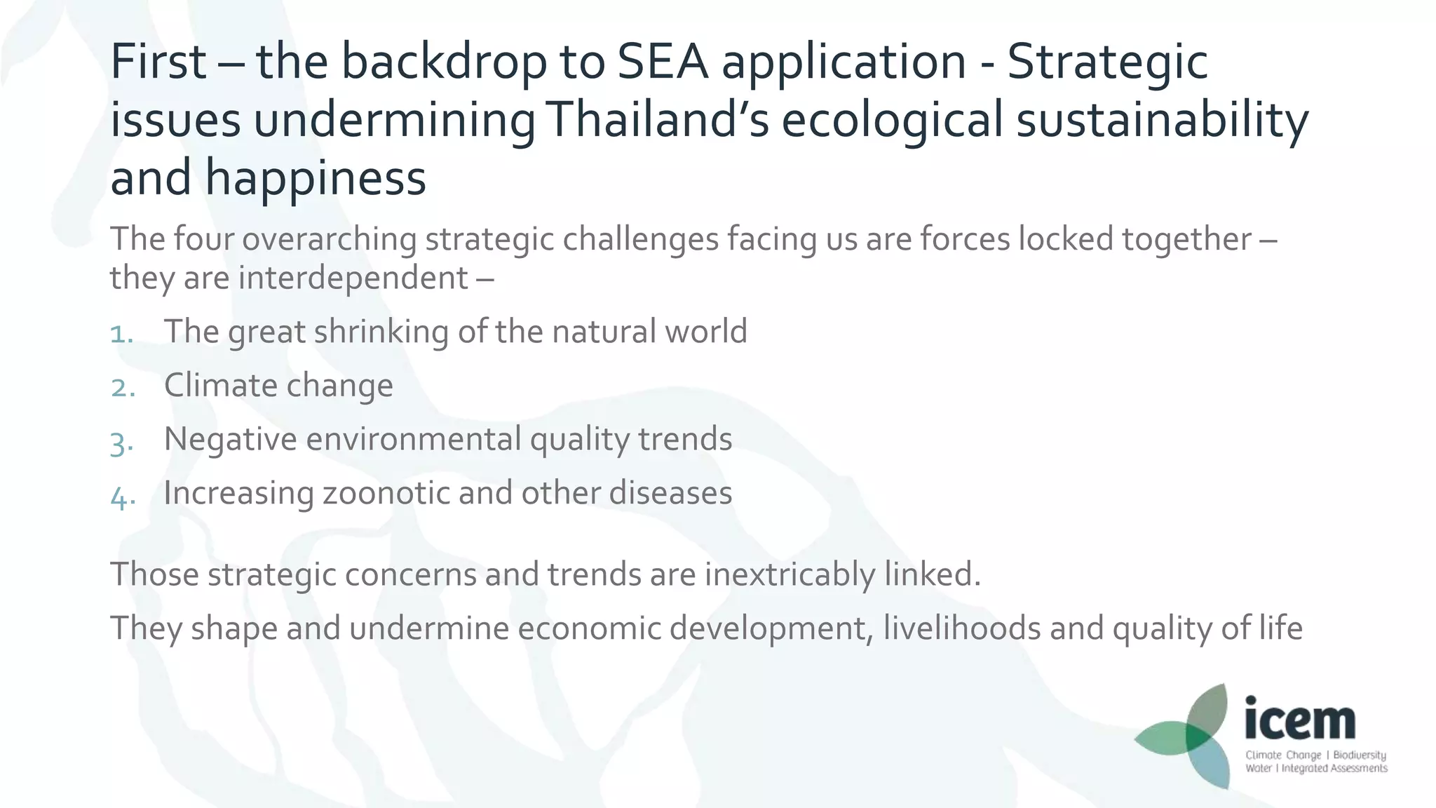 Strategic Environmental Assessment in Thailand - a tool to promote ...