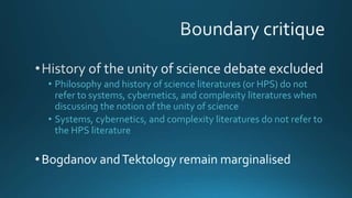 From the Unity of Science to the Unity of Systems Paradigm | PPT