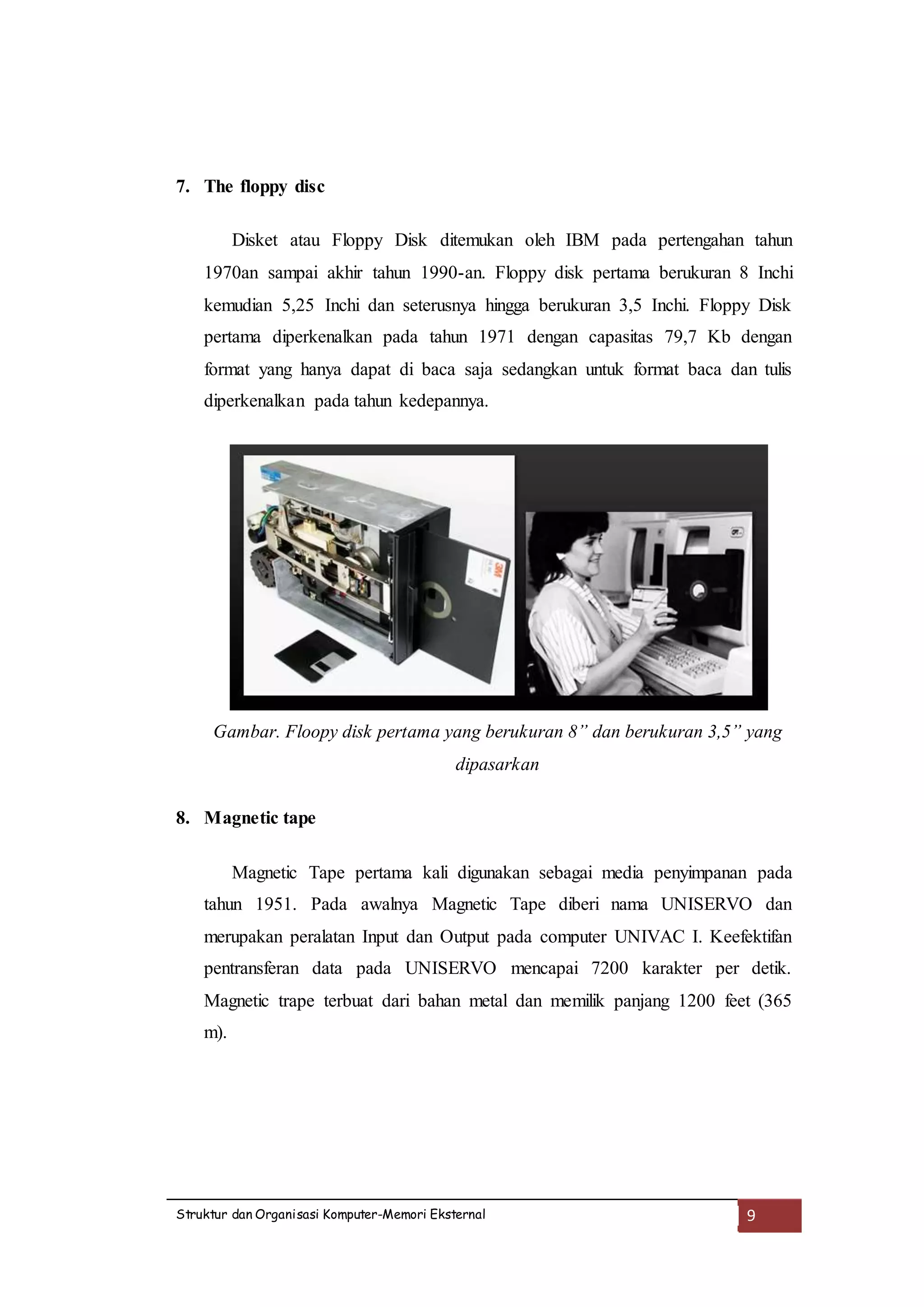 Sejarah dan Perkembangan Memori External | DOCX