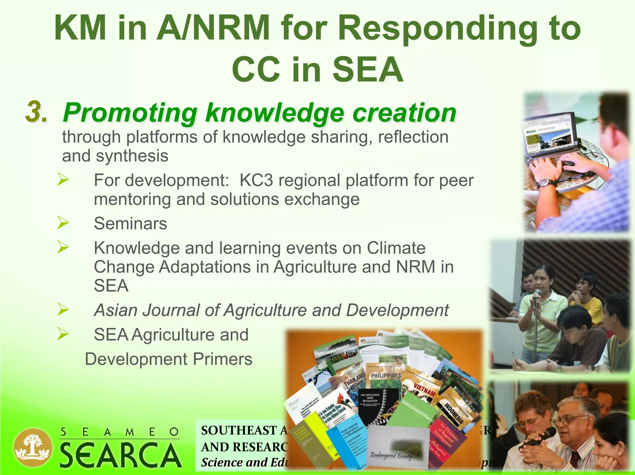 Knowledge Center on Climate Change Adaptation in Agriculture and Natural Resource Management in ...