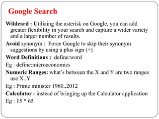 Google Search Tips | PPTX