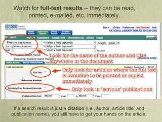 Search A Database Via NLB | PPT