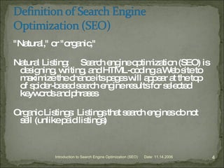 Search Engine Optimization Overview | PPT