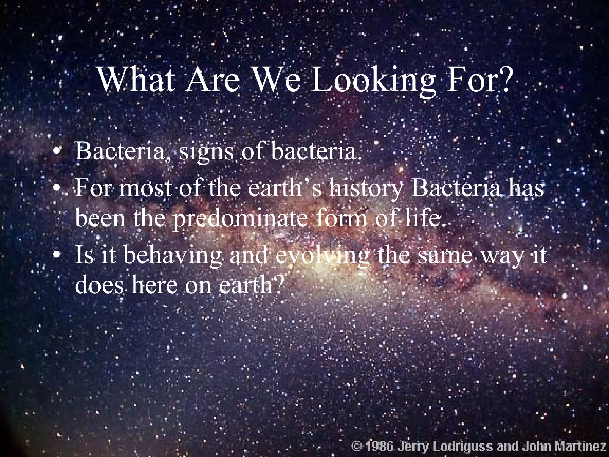 Search For Extraterrestrial Life | PPT