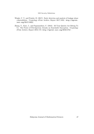 Searchable symmetric encryption security definitions | PDF