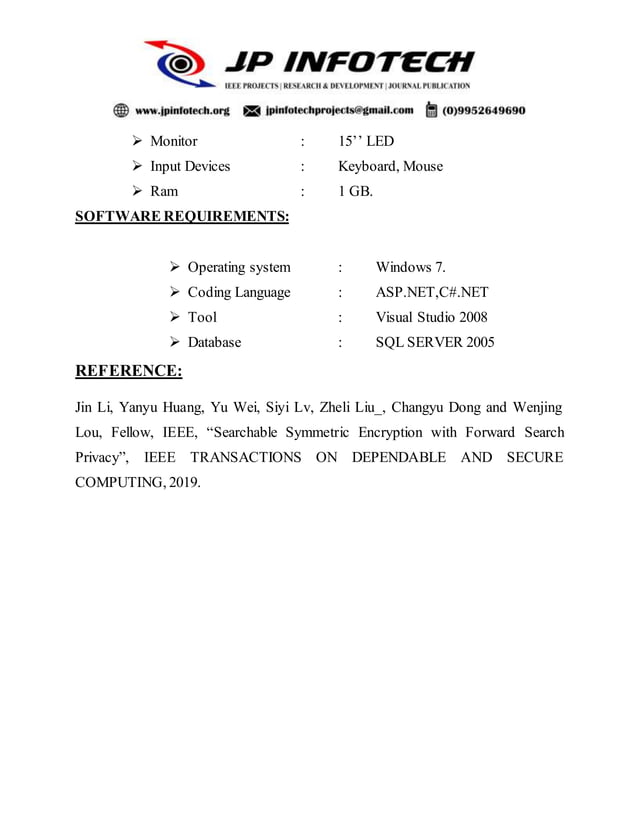 Searchable Symmetric Encryption With Forward Search Privacy Pdf