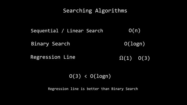 Search Algorithm Using Linear Regression Line Ppt