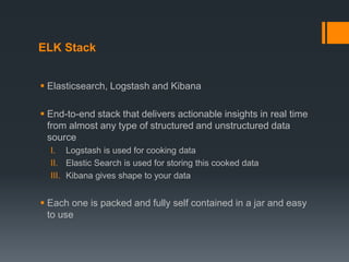 Search and analyze data in real time | PPT