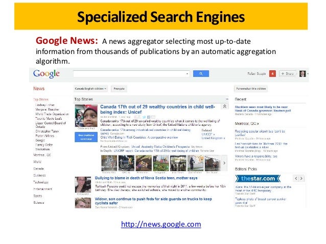 Specialized search engines - lananashville
