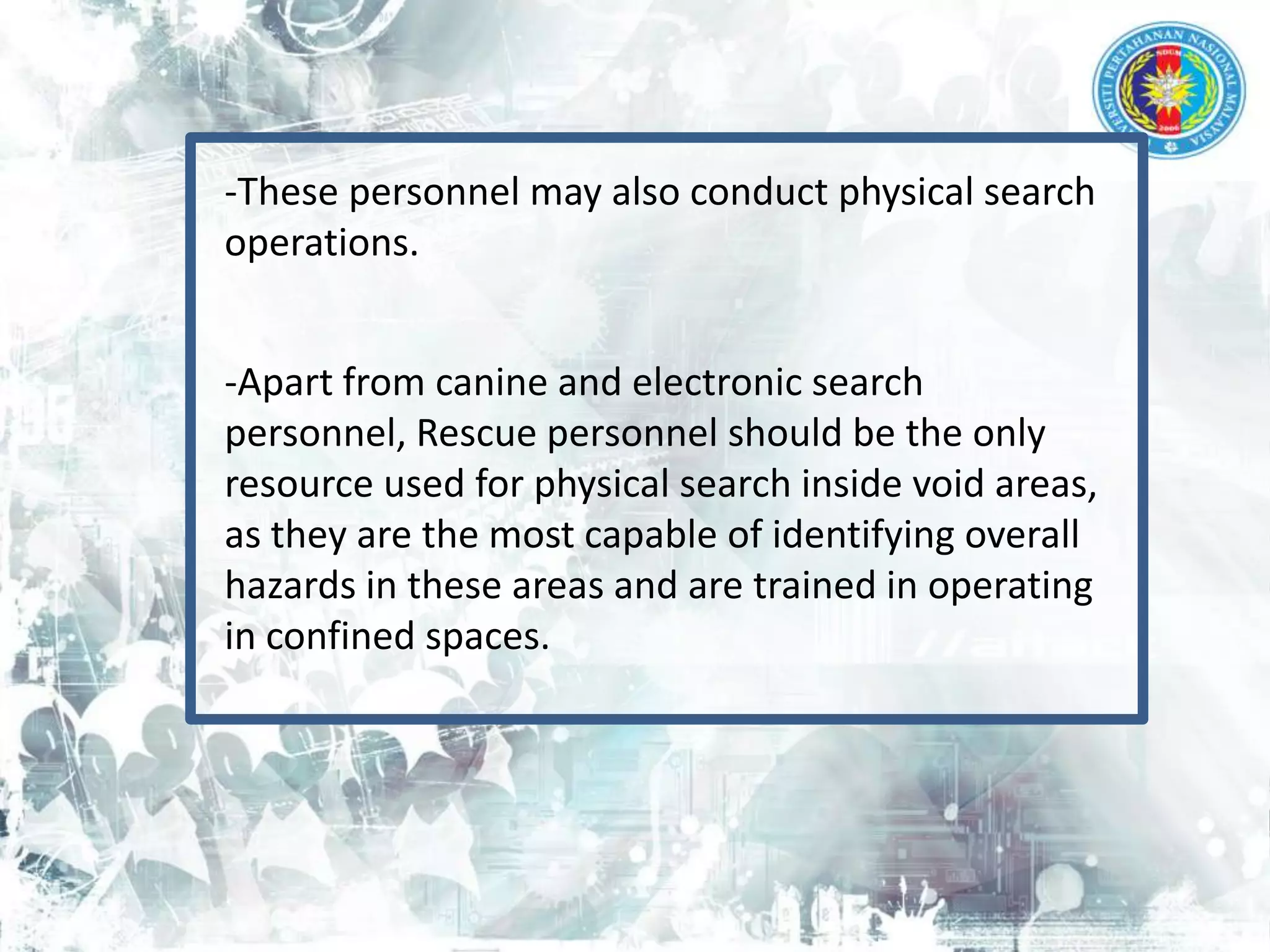 Search and rescue | PPTX