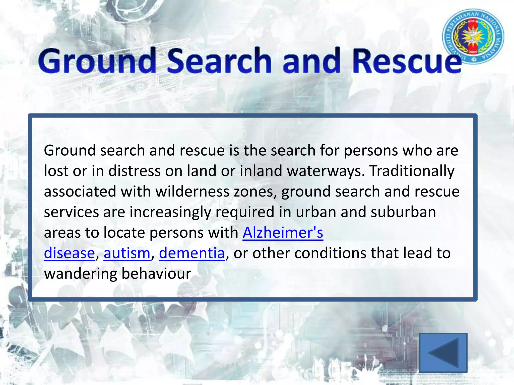 Search and rescue | PPTX
