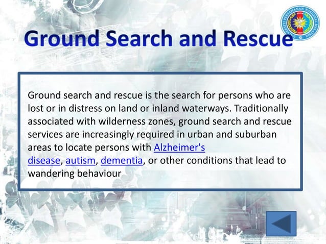 Search and rescue | PPTX | First Aid | Injuries
