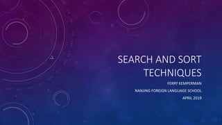 Search and Sort algorithms. Bubble, Insertion, Selection. | PPT