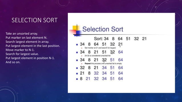 Search and Sort algorithms. Bubble, Insertion, Selection. | PPT
