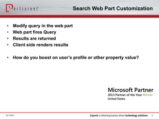 Search Customizations in SharePoint 2013 | PPTX | Search | Internet