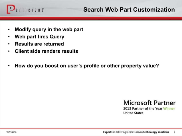 Search Customizations in SharePoint 2013 | PPTX | Search | Internet