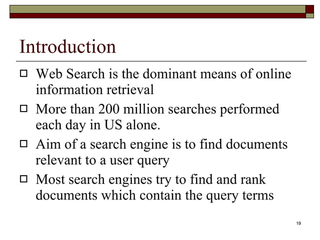How web searching engines work | PPT