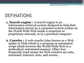 Web Crawler | PPTX | Search | Internet