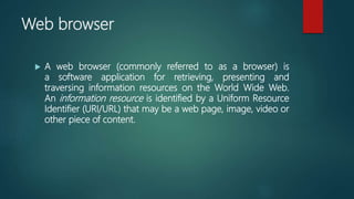Search Engines & Web Browser & Internet & World wide Web (WWW) | PPTX