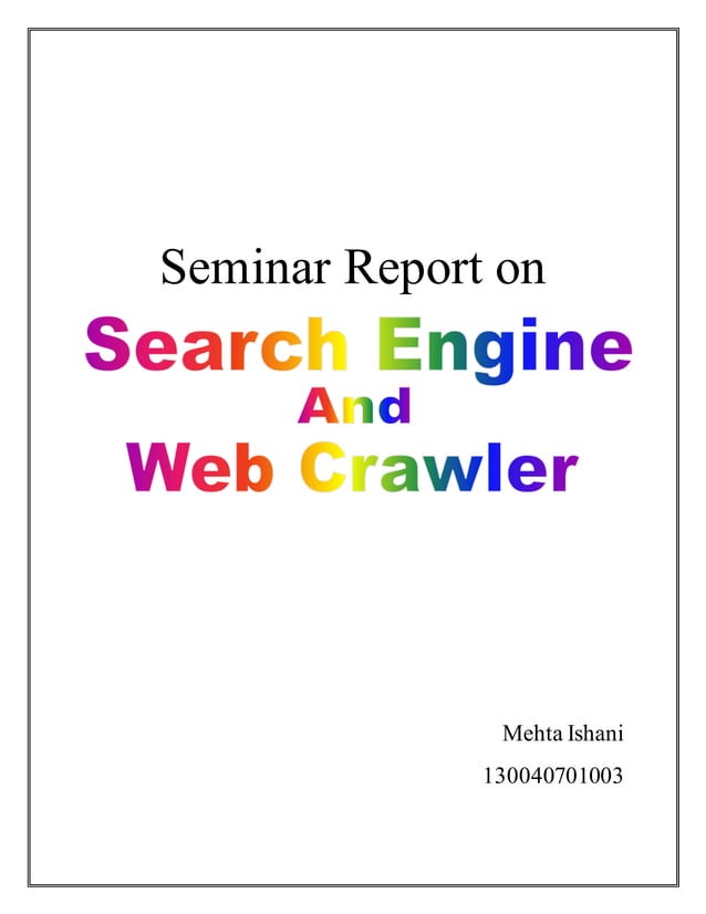 Search engine and web crawler | PDF