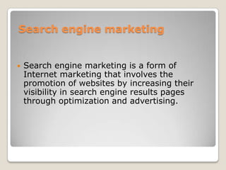 Search engine marketing | PPT