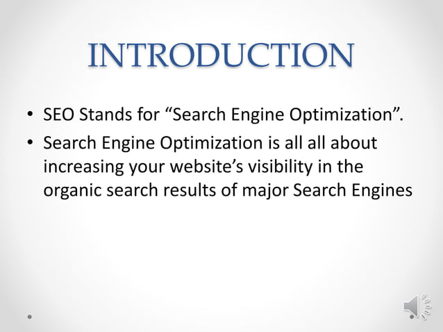 Search engine optimization | PPT