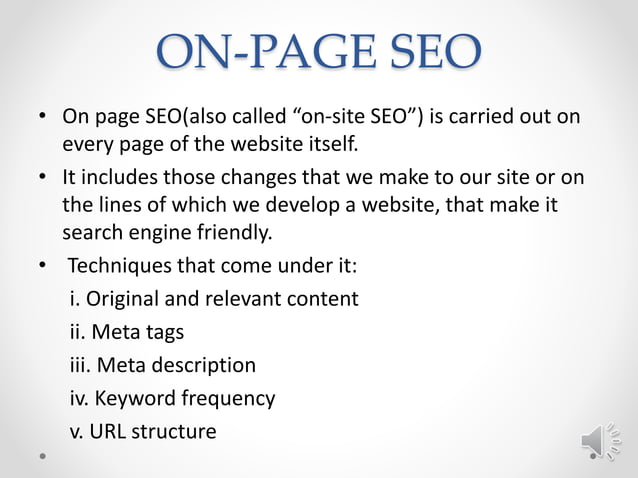 Search engine optimization | PPTX