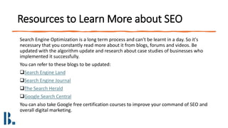 Search Engine Optimization- Meaning, Roadmap and Future | PPT