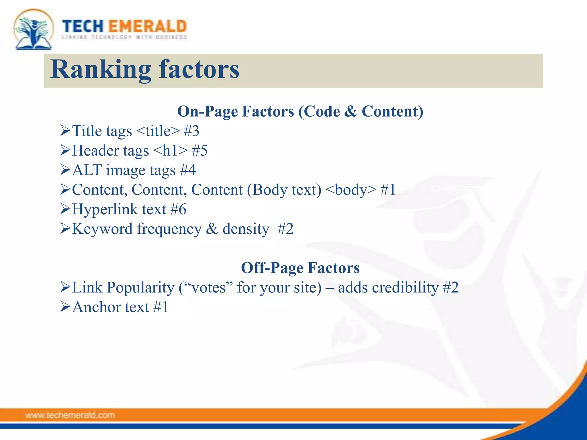 Search Engine Optimization Tutorial | PPT