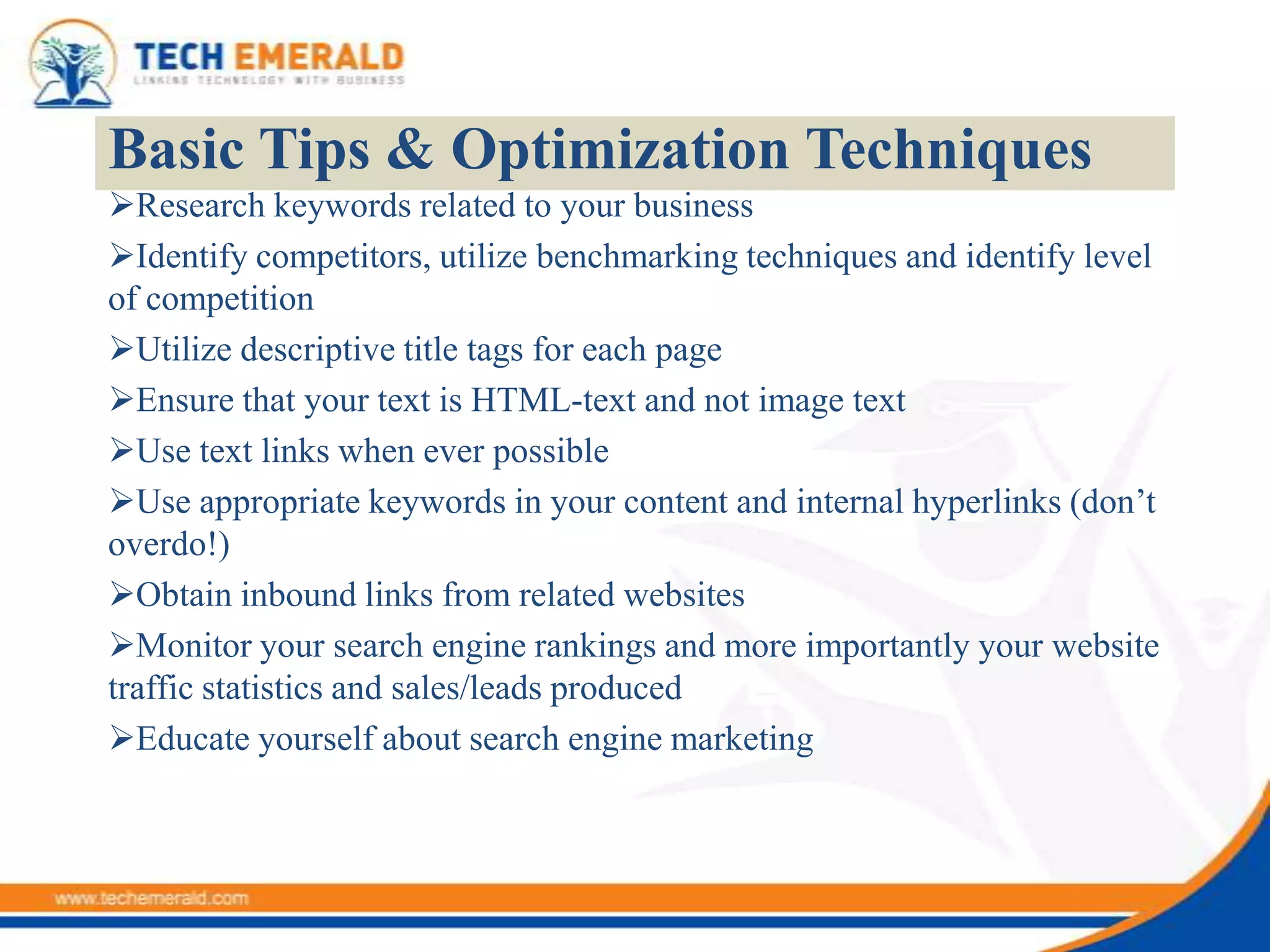 Search Engine Optimization Tutorial | PPT