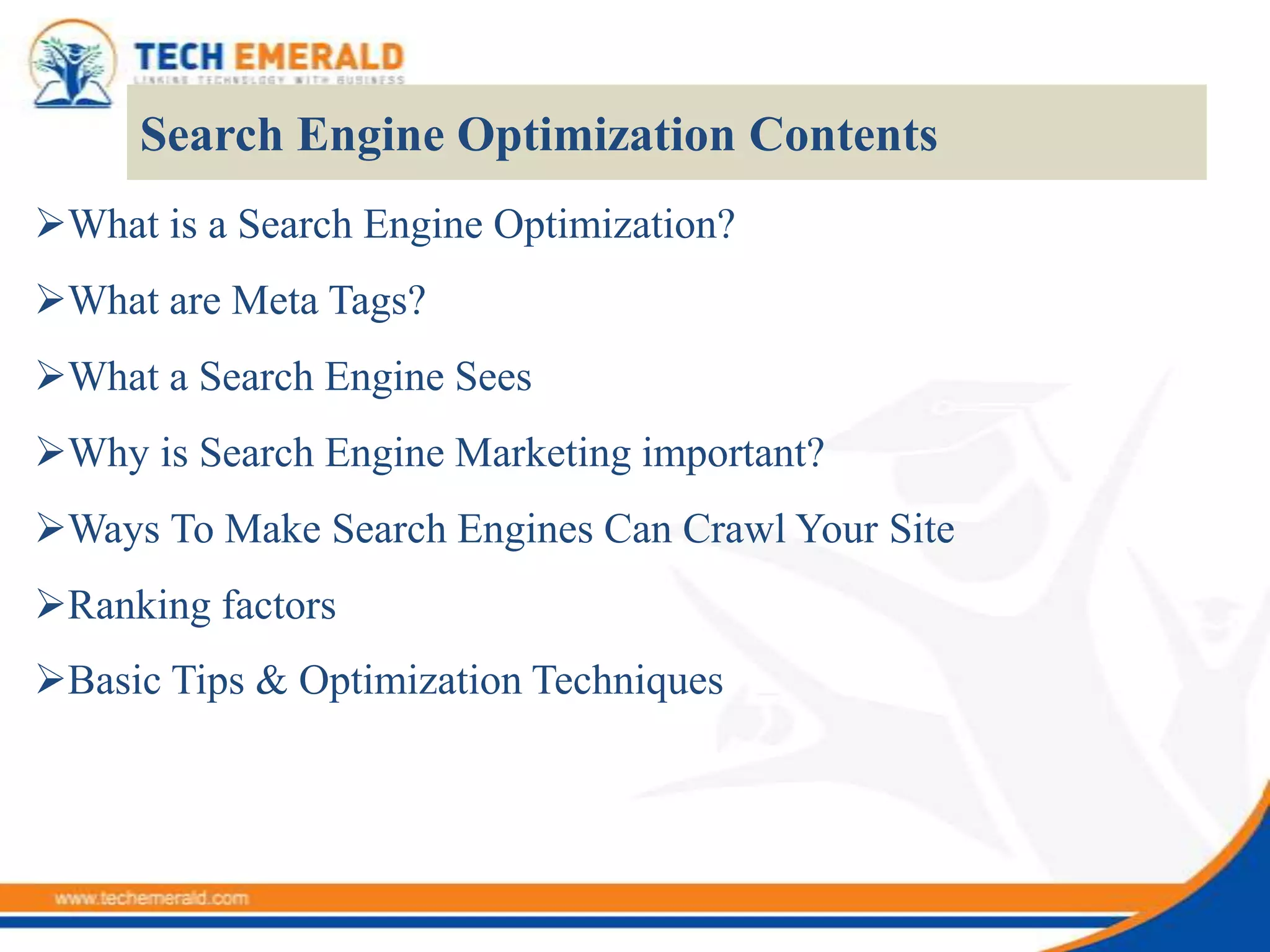 Search Engine Optimization Tutorial | PPT