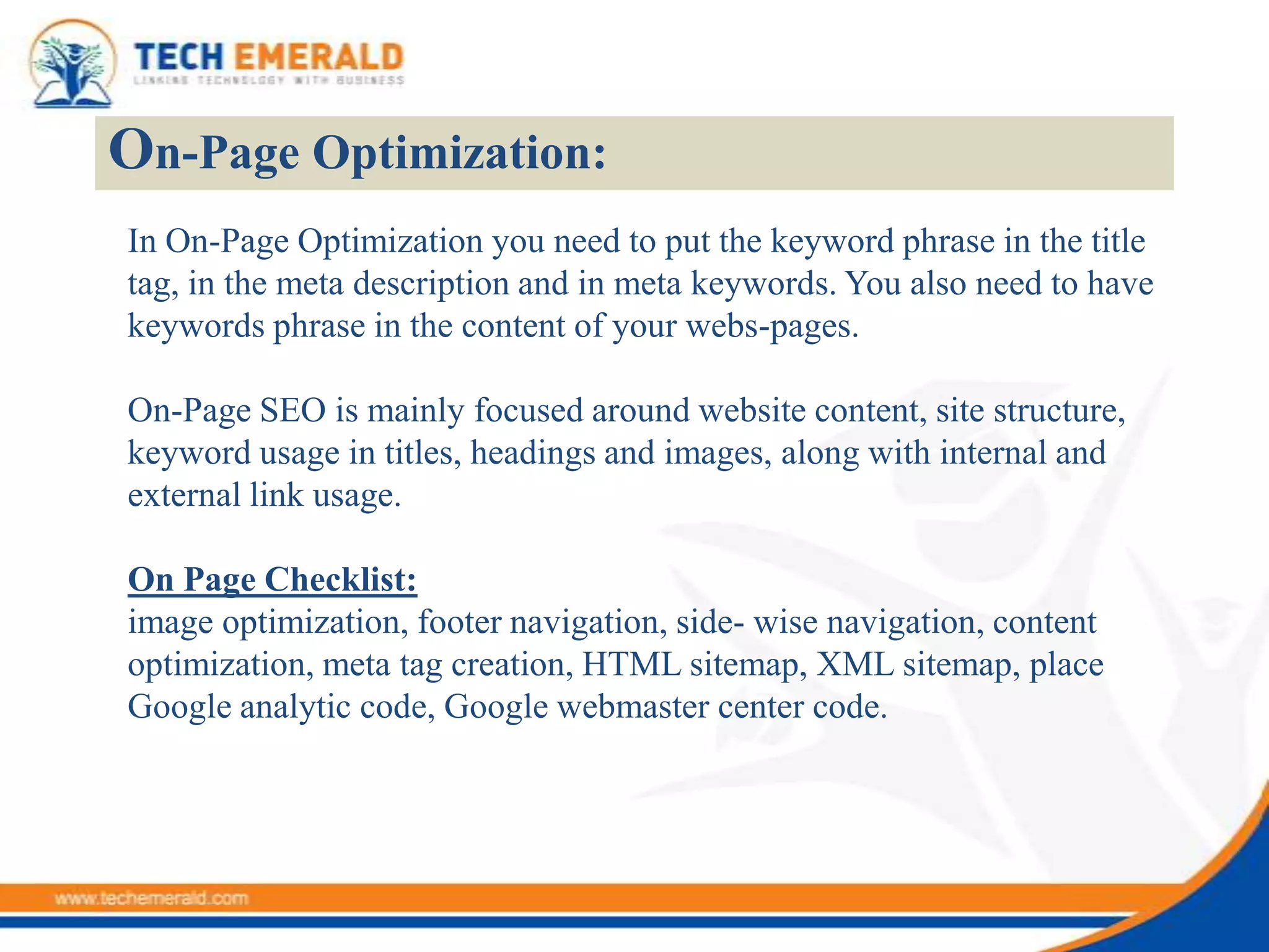 Search Engine Optimization Tutorial | PPT