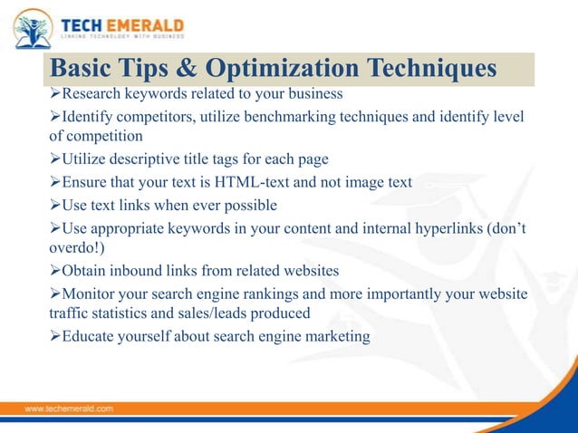 Search Engine Optimization Tutorial | PPT