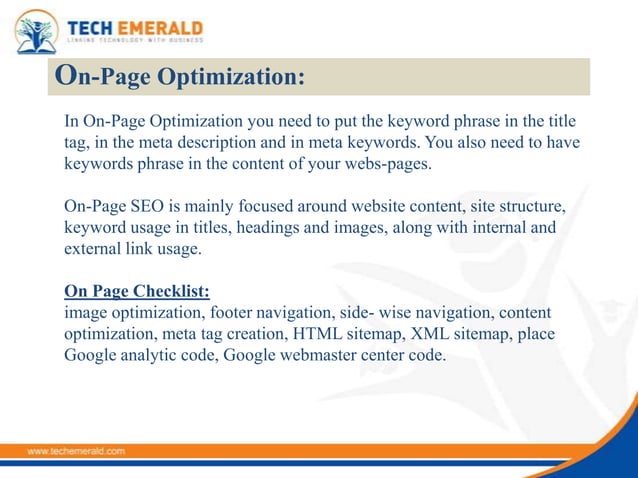 Search Engine Optimization Tutorial | PPT