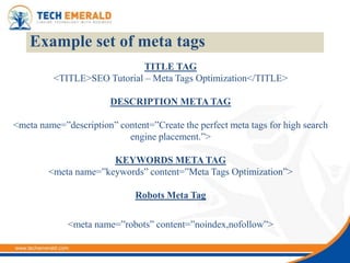 Search Engine Optimization Tutorial | PPT