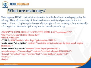 Search Engine Optimization Tutorial | PPT
