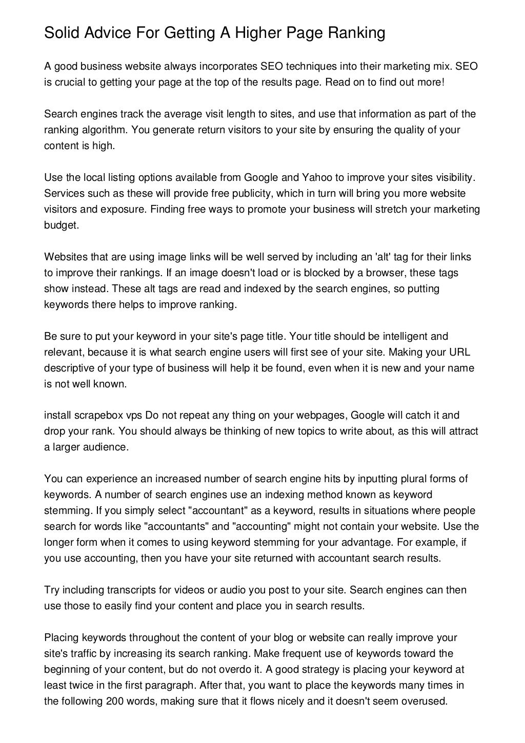 Solid Advice For Getting A Higher Page Ranking solid-advice-for-getting-a-higher-page-ranking
