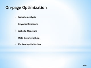 Search Engine Optimization Workflow | PPTX