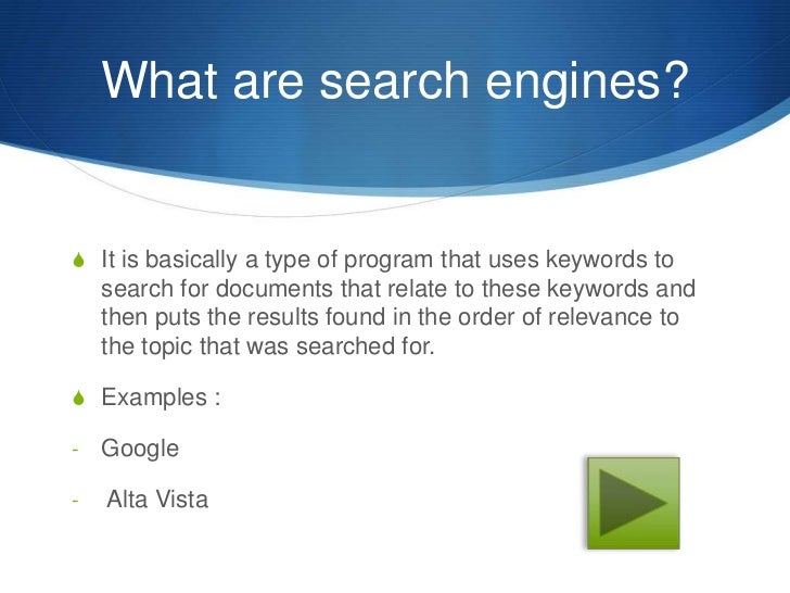 Definition of specialized search engines - havenswit