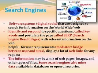 Search engines, e resources, and search strategy | PPTX