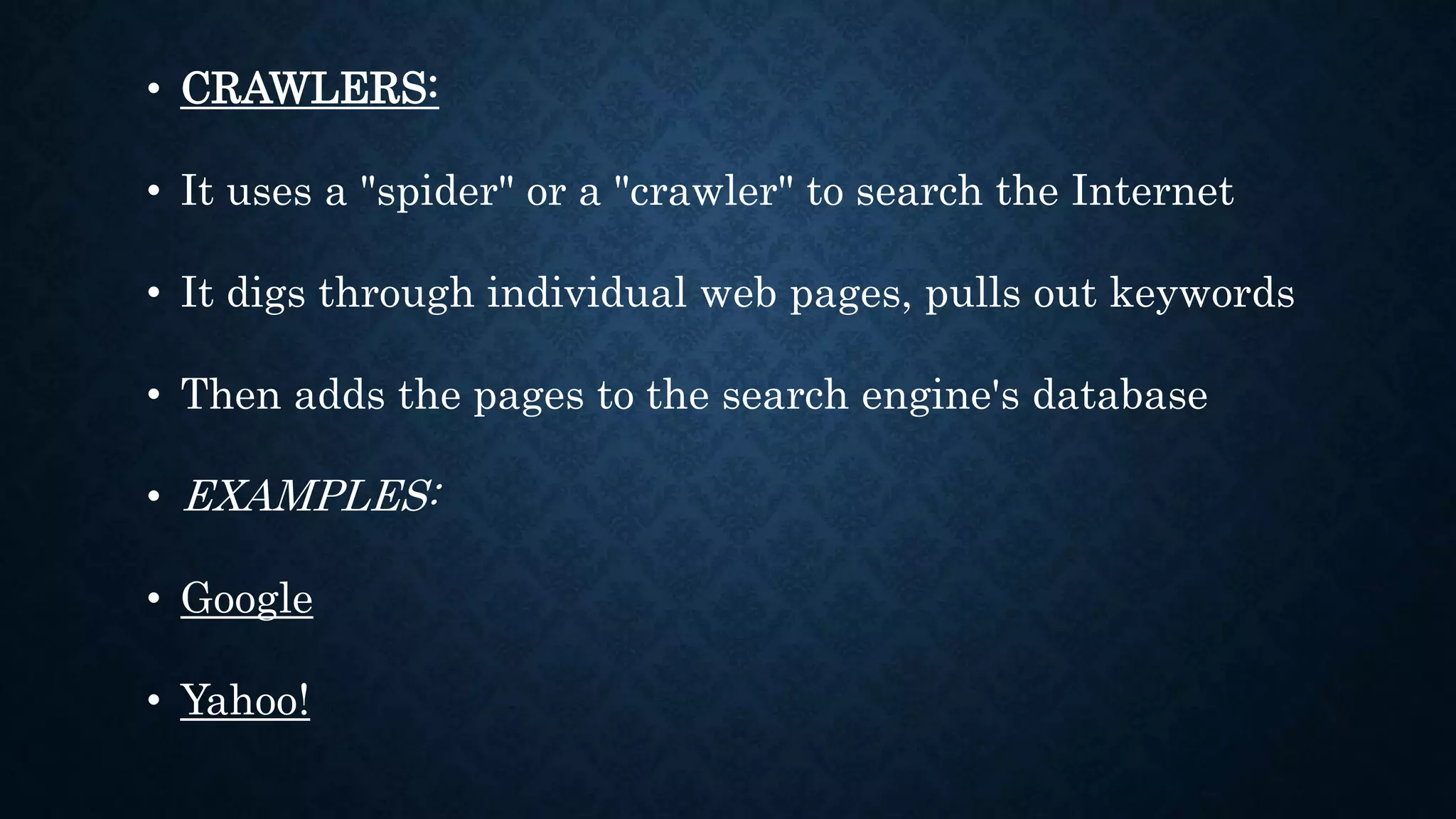 Search engines | PPTX