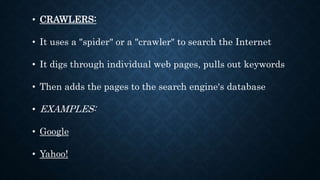 Search engines | PPTX